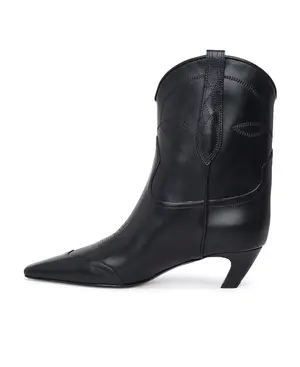 Khaite Logo Ankle Boots