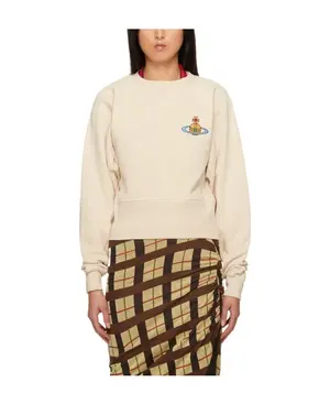 VIVIENNE WESTWOOD Orb Embroidered Cotton Sweatshirt