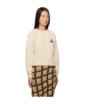 VIVIENNE WESTWOOD Orb Embroidered Cotton Sweatshirt