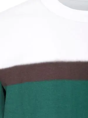 Sacai Chusen Dyed Striped Long Sleeved T-shirt