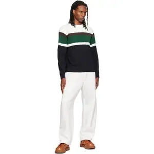 Sacai Chusen Dyed Striped Long Sleeved T-shirt