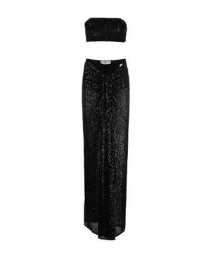 Elisabetta Franchi Sequin Top And Skirt Set