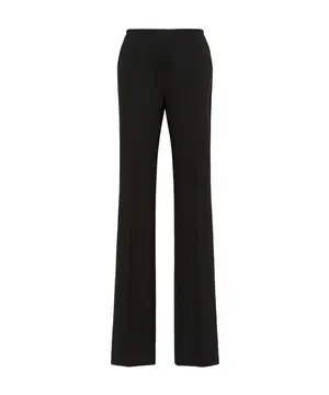 Max Mara Slim-fit Wool Cloth Trousers - Black