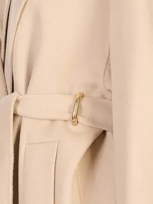 Sportmax Hooded Belted Wool Coat