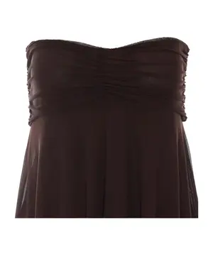 TWINSET Strapless Tulle Midi Dress