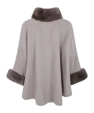 TWINSET Faux-fur Trimmed High-collar Coat