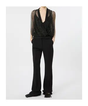 Sportmax Flared Stretch Wool Trousers