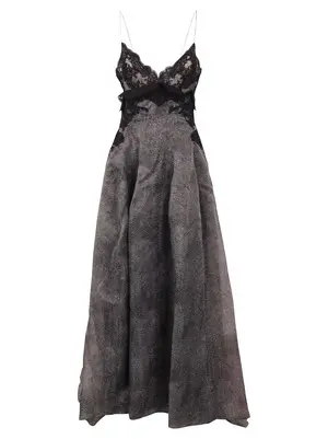 Ermanno Scervino Lace-trimmed Maxi Dress - Black