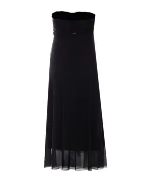 TWINSET Strapless Tulle Midi Dress