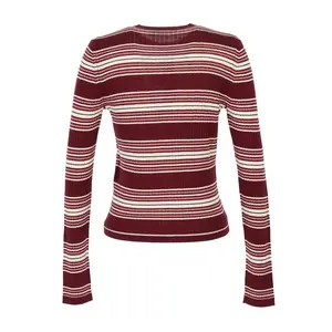 Max Mara Piombo Striped Ribbed-knit Cardigan