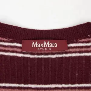 Max Mara Piombo Striped Ribbed-knit Cardigan