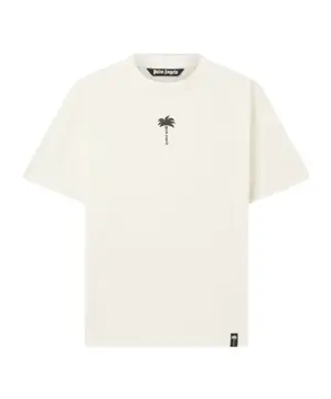 Palm Angels Palm Tree Statement Regular T-shirt - Off-white/black