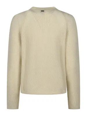 Herno Sequined Ribbed Knit Sweater