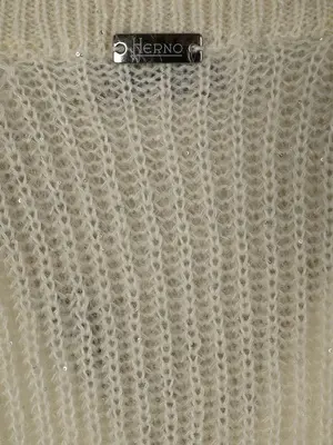 Herno Sequined Ribbed Knit Sweater