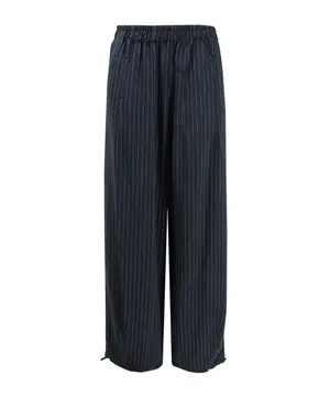 THE FRANKIE SHOP Oakdale Pinstriped Wide-leg Trousers
