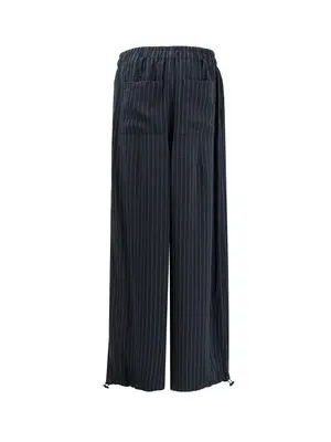 THE FRANKIE SHOP Oakdale Pinstriped Wide-leg Trousers