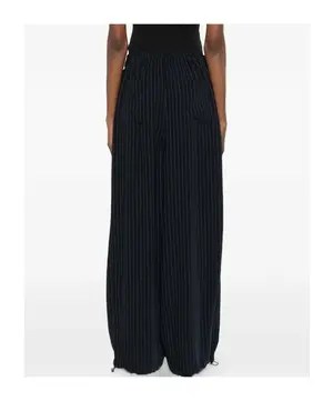 THE FRANKIE SHOP Oakdale Pinstriped Wide-leg Trousers