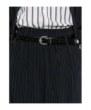 THE FRANKIE SHOP Oakdale Pinstriped Wide-leg Trousers