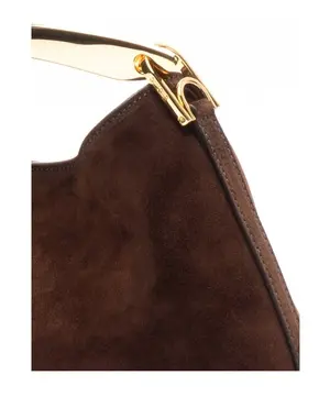 ELLEME PARIS Mini Boomerang Suede Bag