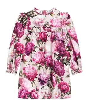 Dolce & Gabbana Floral-print Ruffled Dress - Multi-color