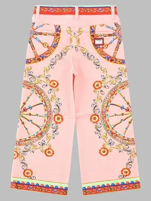 Dolce & Gabbana Carretto-print Five-pocket Denim Trousers