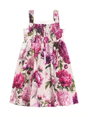 Dolce & Gabbana Peony-print Poplin Dress