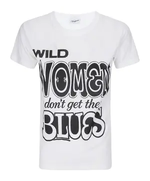 Vaquera Slogan Print T-shirt - White