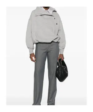 Sportmax Asymmetrical High Neck Sweatshirt