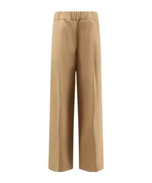 SEMICOUTURE High-waist Wide-leg Pants - Yellow