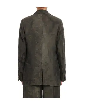 UMA WANG Long Sleeve Jacquard Tie Jacket