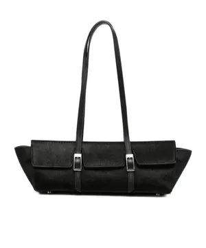 ELLEME PARIS Calf Leather Pony Hair Foldover Top Bag