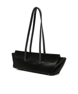 ELLEME PARIS Calf Leather Pony Hair Foldover Top Bag