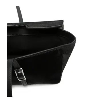 ELLEME PARIS Calf Leather Pony Hair Foldover Top Bag