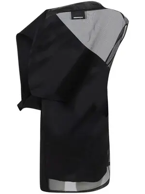 Sportmax Asymmetrical Mesh Panel Dress