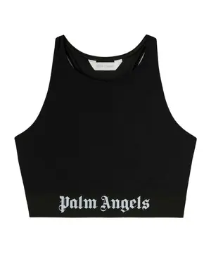 Palm Angels Solid Color Tank Top - Black