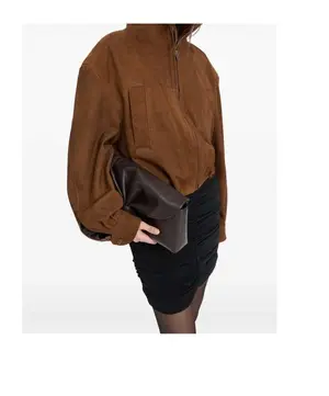 ROTATE BY BIRGER CHRISTENSEN Suede Cropped Jacket