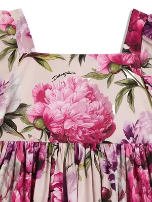 Dolce & Gabbana Peony-print Poplin Dress