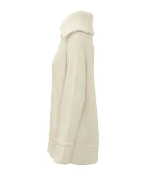 Victoria Beckham Wide Collar Knitted Sweater - Nude