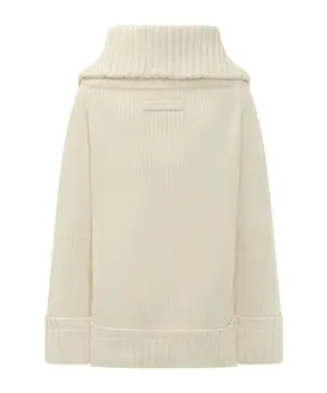 Victoria Beckham Wide Collar Knitted Sweater - Nude