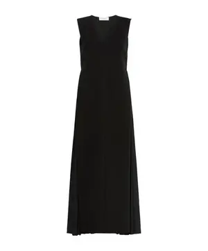 Sportmax Sleeveless Maxi Dress With Pleated Accents