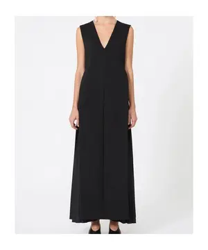 Sportmax Sleeveless Maxi Dress With Pleated Accents