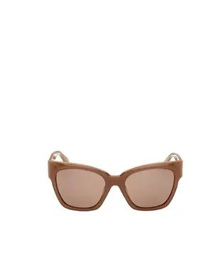 Max Mara Geometric Frame Sunglasses - Brown