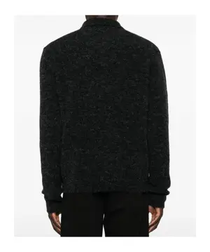 SUNFLOWER Long-sleeved Knitted Polo Shirt - Grey