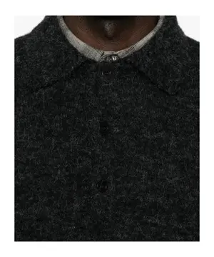SUNFLOWER Long-sleeved Knitted Polo Shirt - Grey
