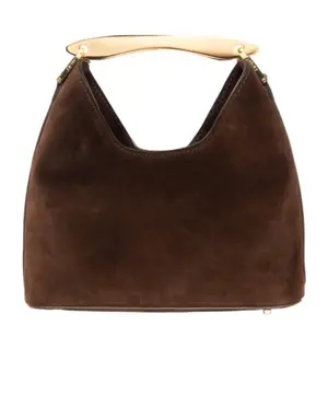 ELLEME PARIS Small Boomerang Suede Bag - Brown