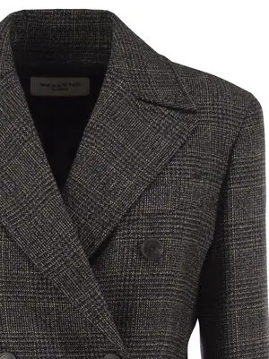 Max Mara Prince Of Wales Check Wool Blazer