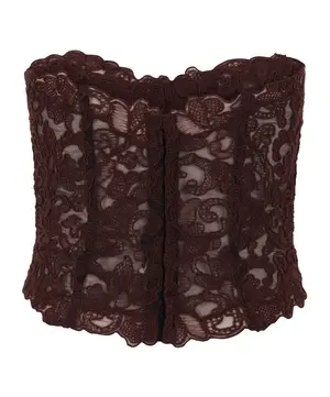 Ermanno Scervino Embroidered Lace Bustier Top