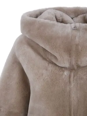 BLANCHA Hooded Zip-up Wool-lined Jacket - Hazelnut