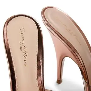 GIANVITO ROSSI Metallic Stiletto Mules
