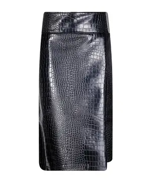 Sportmax Aquile Embossed Midi Skirt